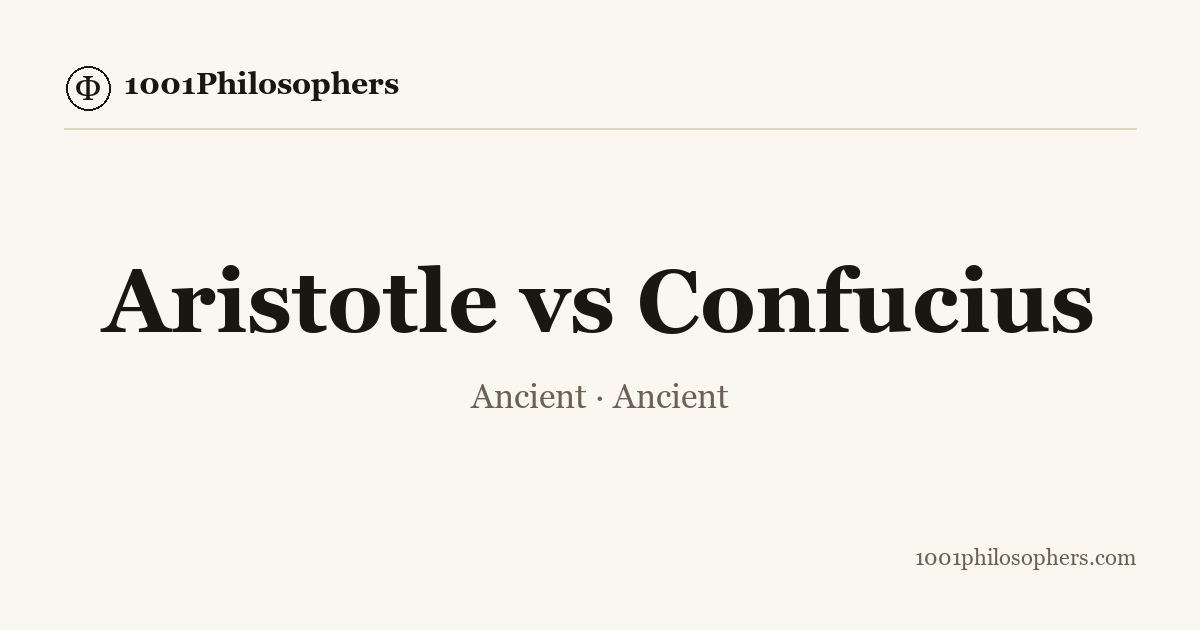 Aristotle vs Confucius: Key Differences and Comparison | 1001Philosophers